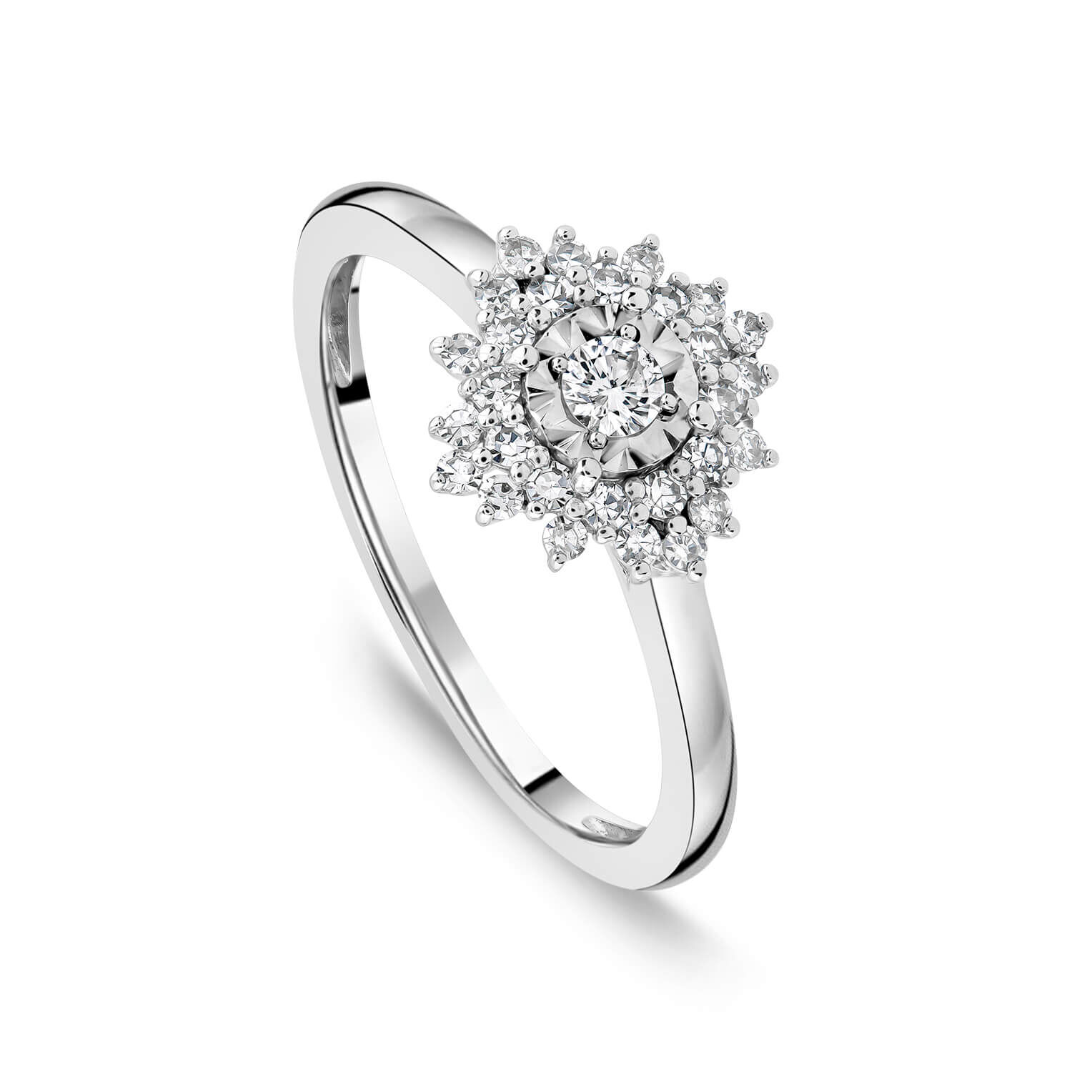 White gold cluster ring store