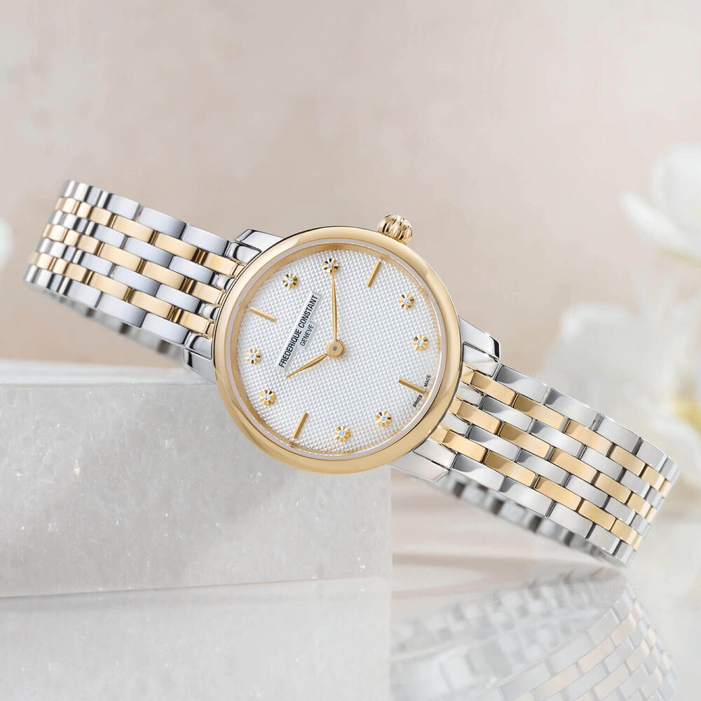 Frederique Constant Slimline 25mm Yellow Gold Bracelet Watch