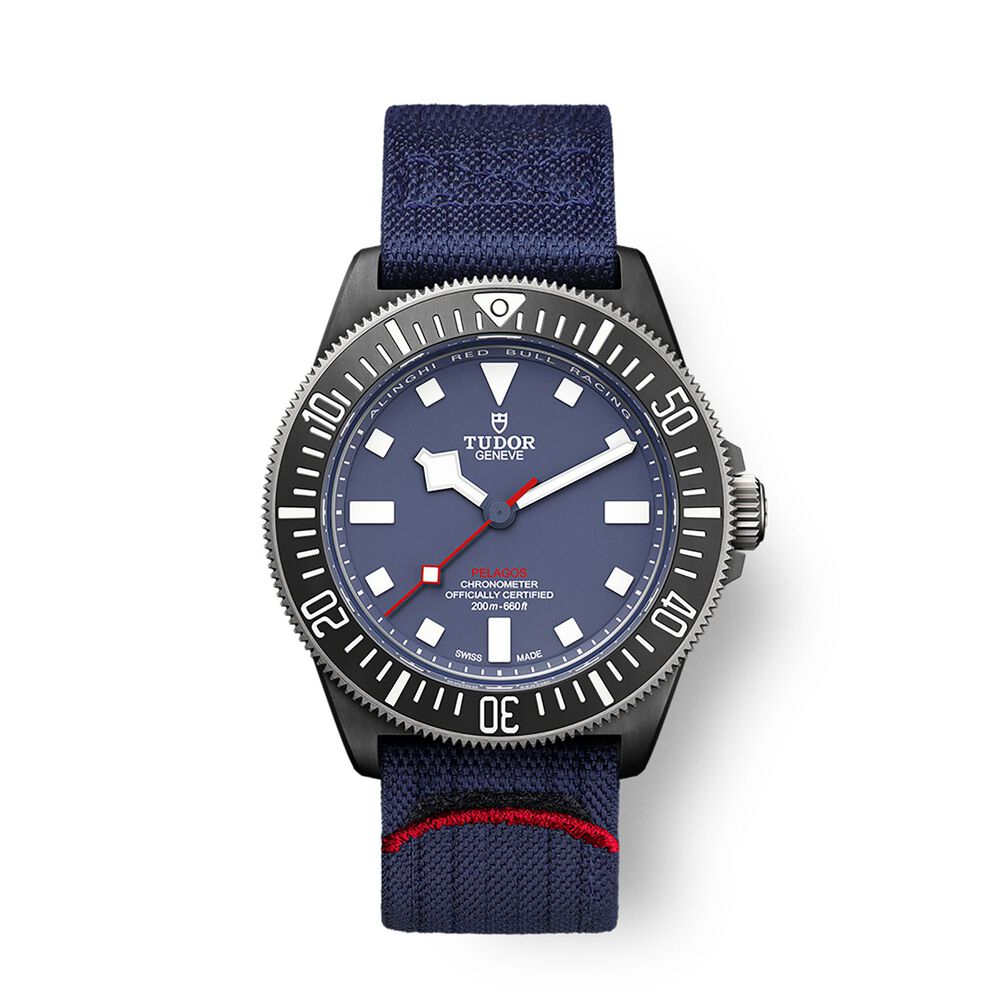 TUDOR Pelagos 42mm FXD Blue Dial Titanium Case Nato Strap Watch