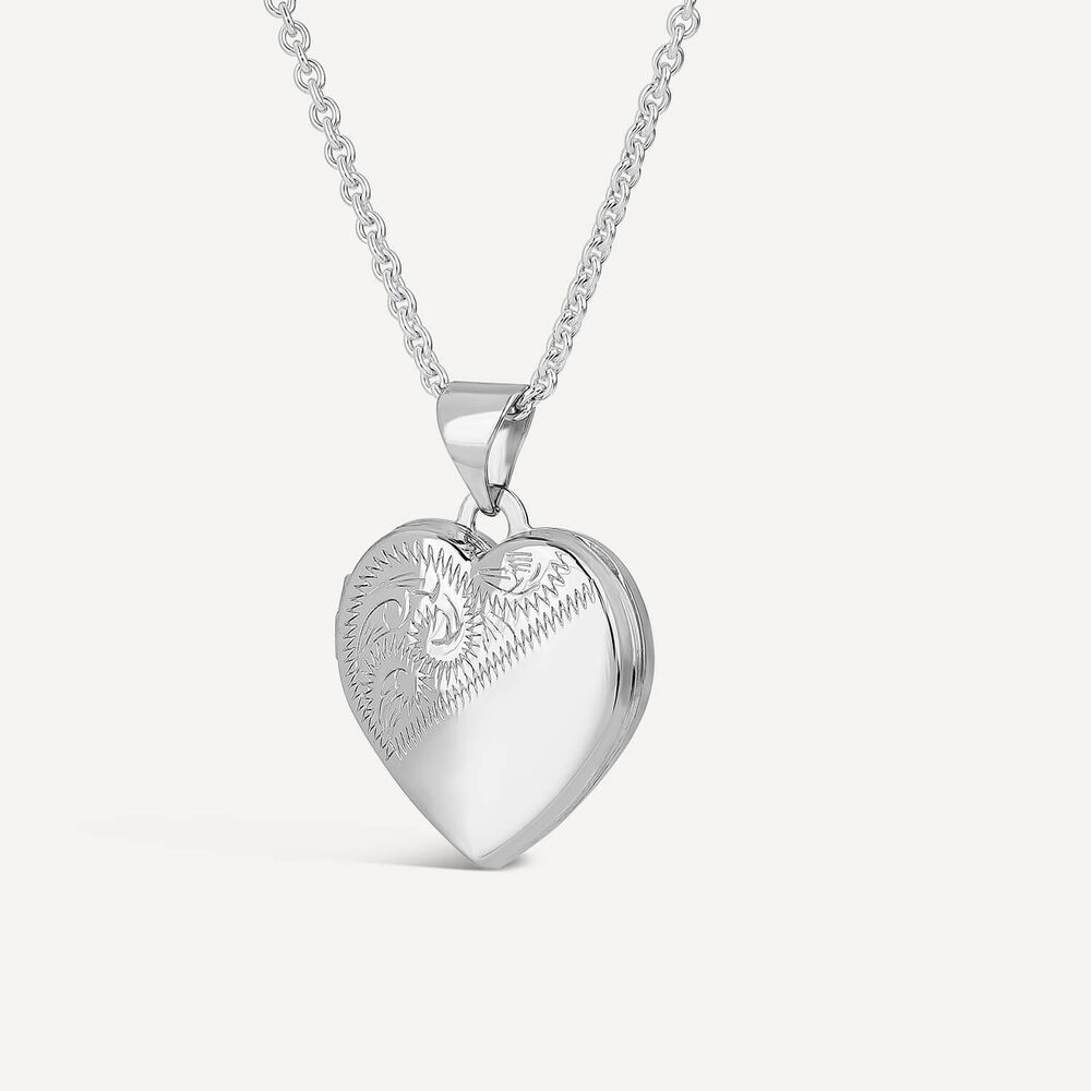 Sterling Silver Heart Locket (Chain Included) at Fraser Hart