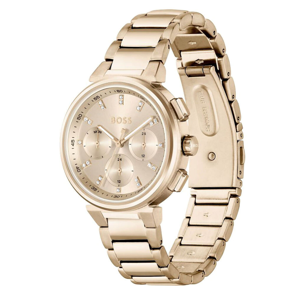 Hugo Boss One 38mm Rose Dial Rose Gold IP Case Watch