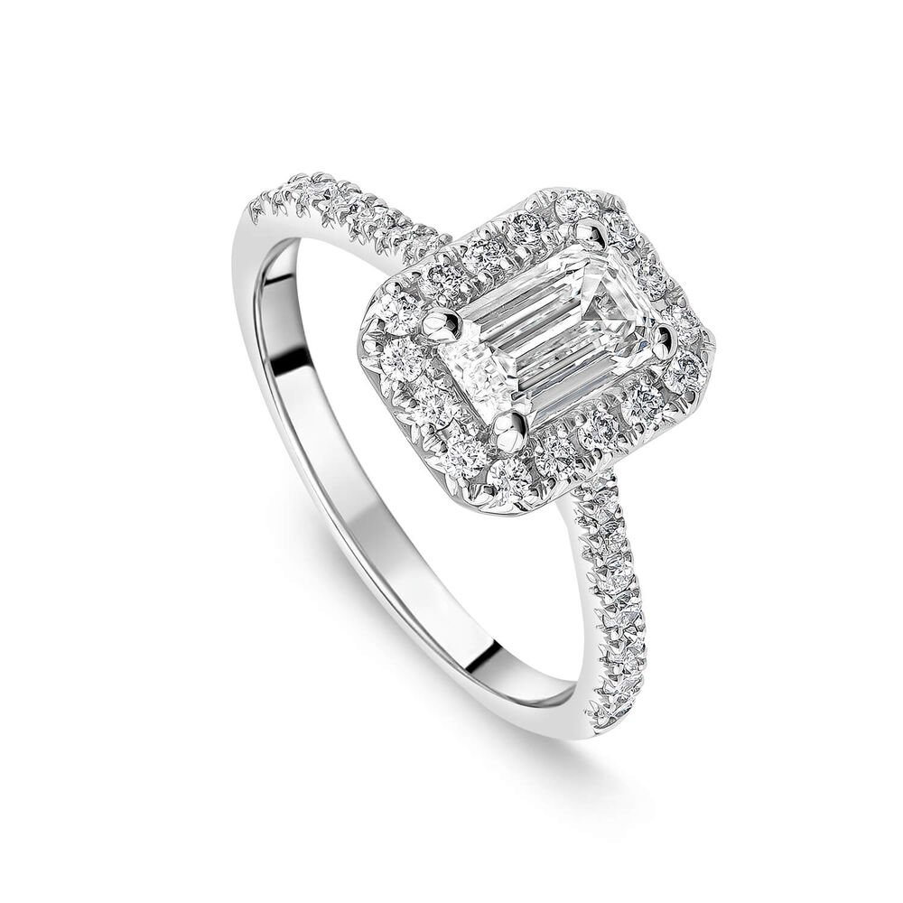 Born Platinum Lab Grown 1.40ct Emerald Cut Diamond Ring