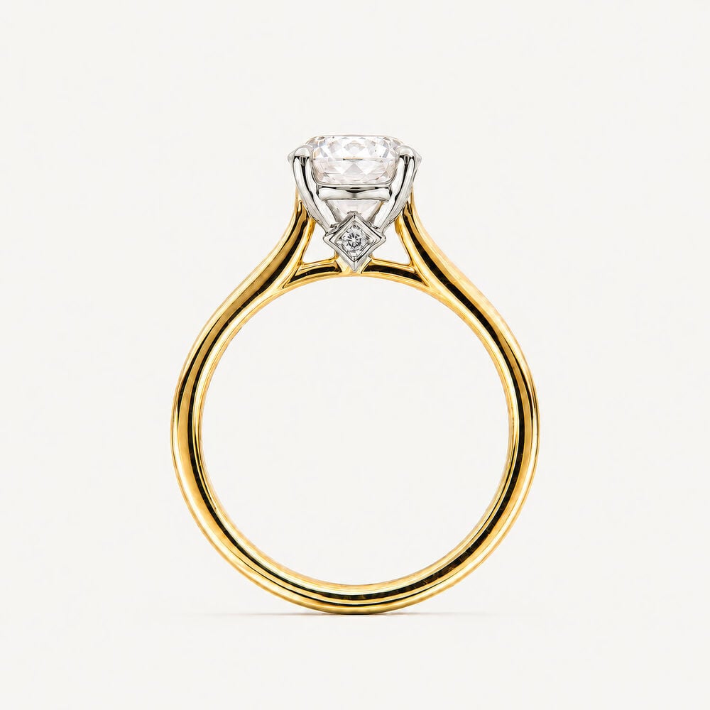 Born Nova 18ct Gold 1.50ct Oval Lab Diamond Solitaire Ring